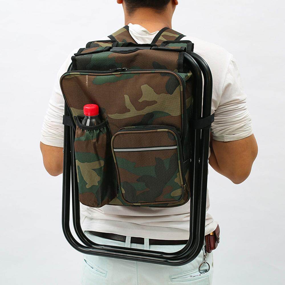 Folding Camping Fishing Chair Stool Portable Backpack Cooler Insulated ...