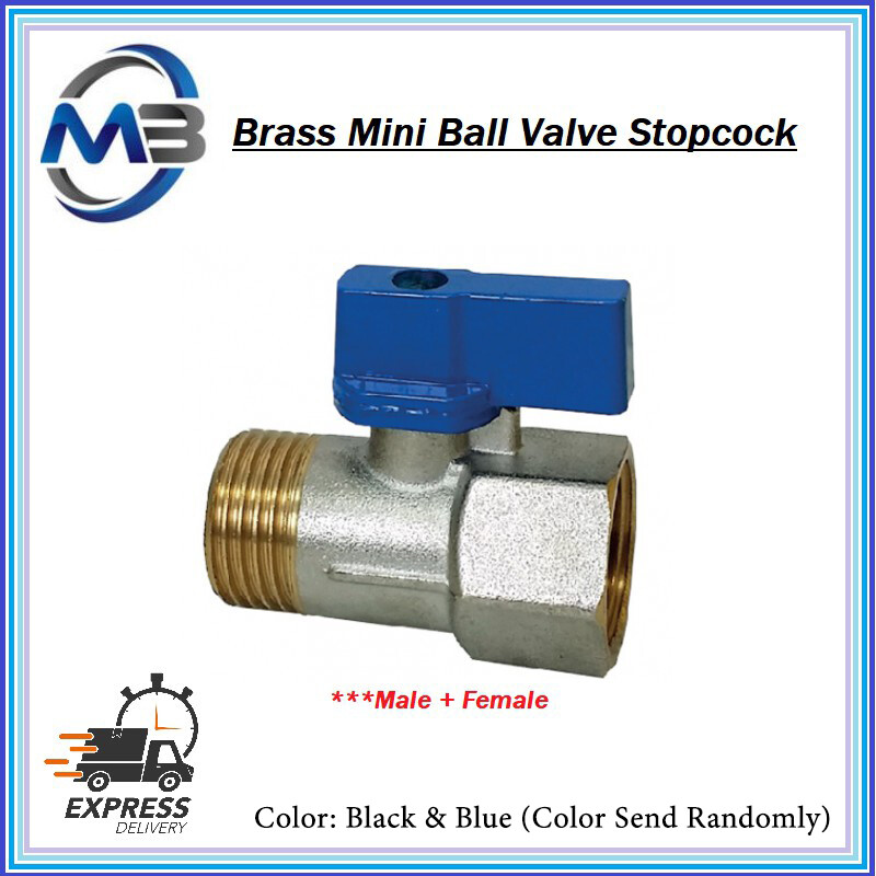 1/2" Brass Chrome Mini Ball Valve Stopcock Male Female | Lazada