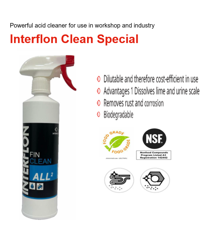 INTERFLON CLEAN SPECIAL (500ml) Heavy Duty Cleaner/Rust & Scale Remover ...