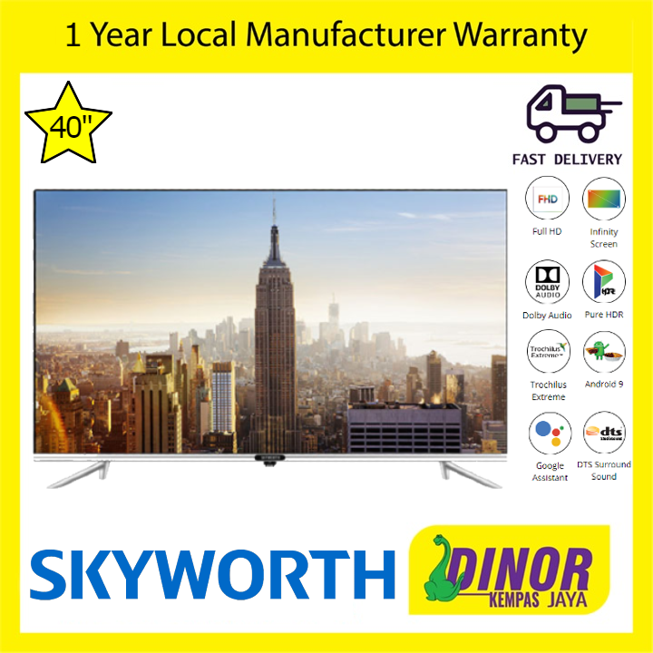 Skyworth 32 / 40 Inch Full HD Android Smart LED TV 32TB7000 40TB7000 ...