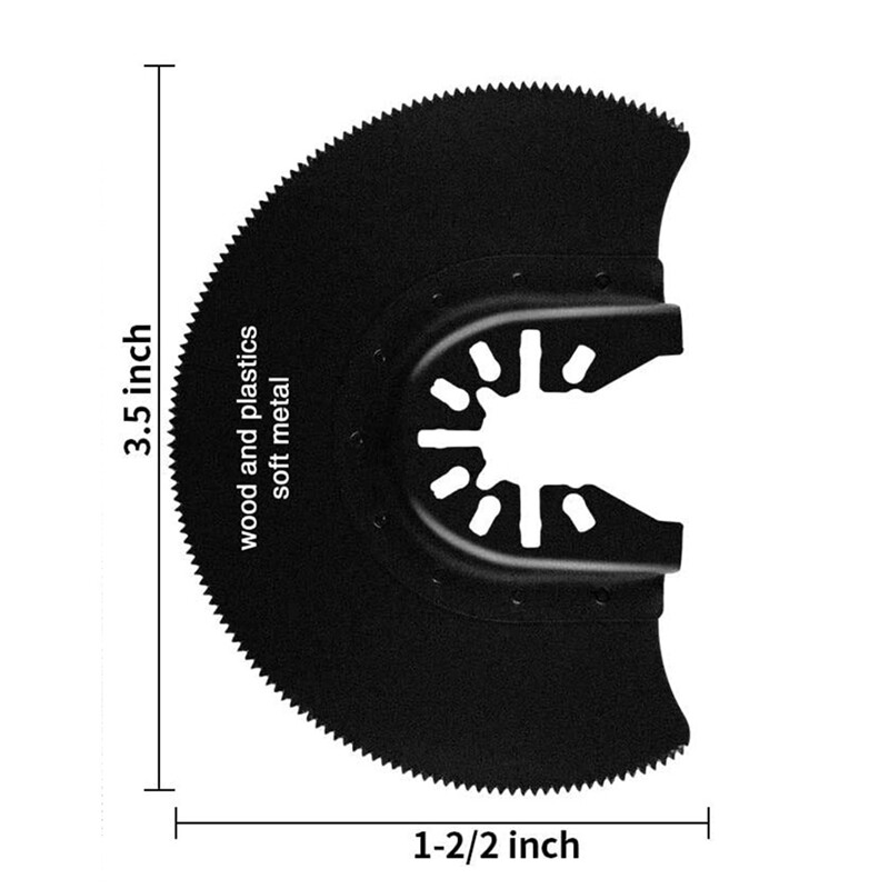 5Pcs Oscillating Multi Tool Semi Circular HCS Segment Saw Blade for ...