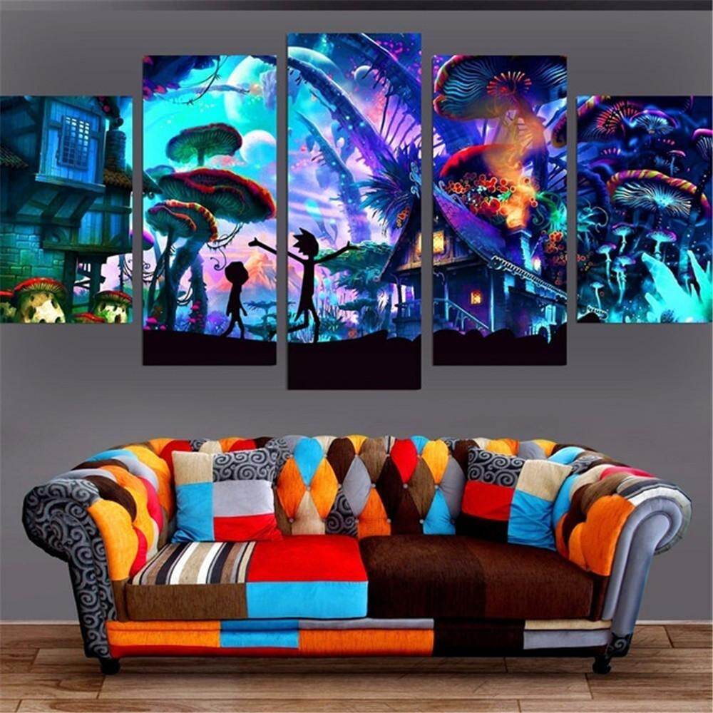 Canvas Painting 5 Pieces Poster Picture For Living Room Home Decor Wall ...