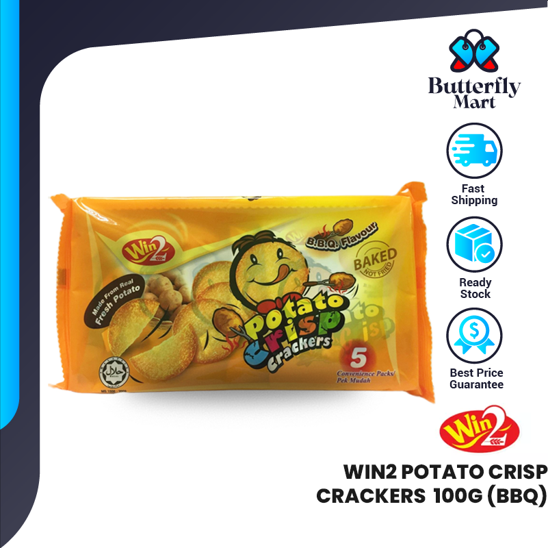 Win2 Potato Crisp Crackers 100g (BBQ) Snack Childhood Snack Keropok ...