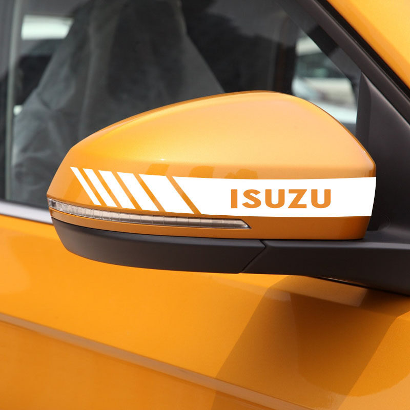 2PCS Isuzu D-max mu-x automobile rearview mirror stripe sticker ...