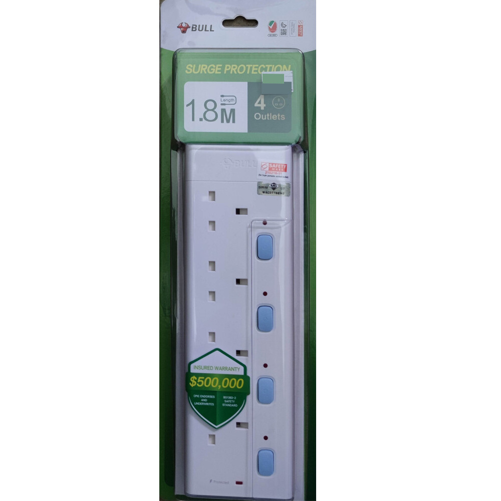 Gongniu Bull Heavy Duty 3000w Safety Trailing Socket Extension 13a Plug Socket Fire Resistant