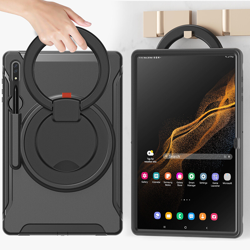 360 ° หมุนและ180 ° Hand Grip กันกระแทกสำหรับ Samsung Galaxy Tab S8 ...