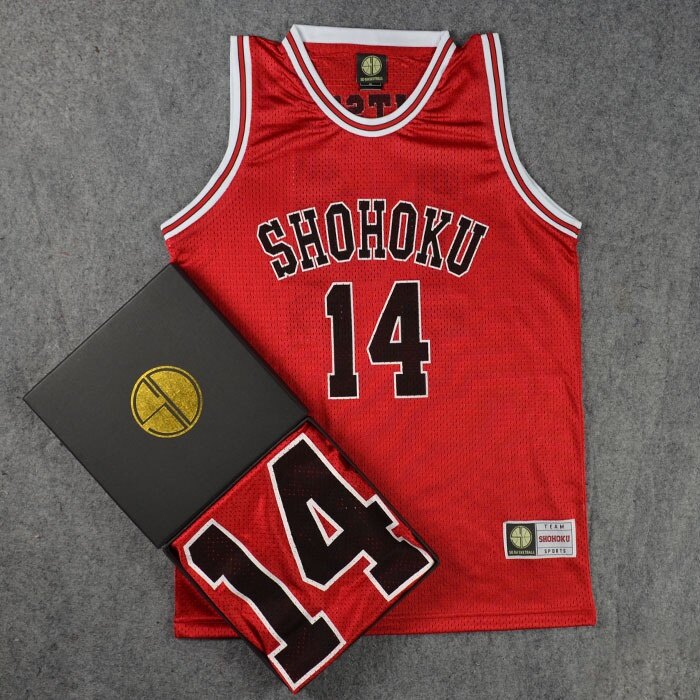 ชุดคอสเพลย์ Shohoku Number 14 Hisashi Mitsui เสื้อบาสเก็ตบอลแขนกุด (ไม่ ...
