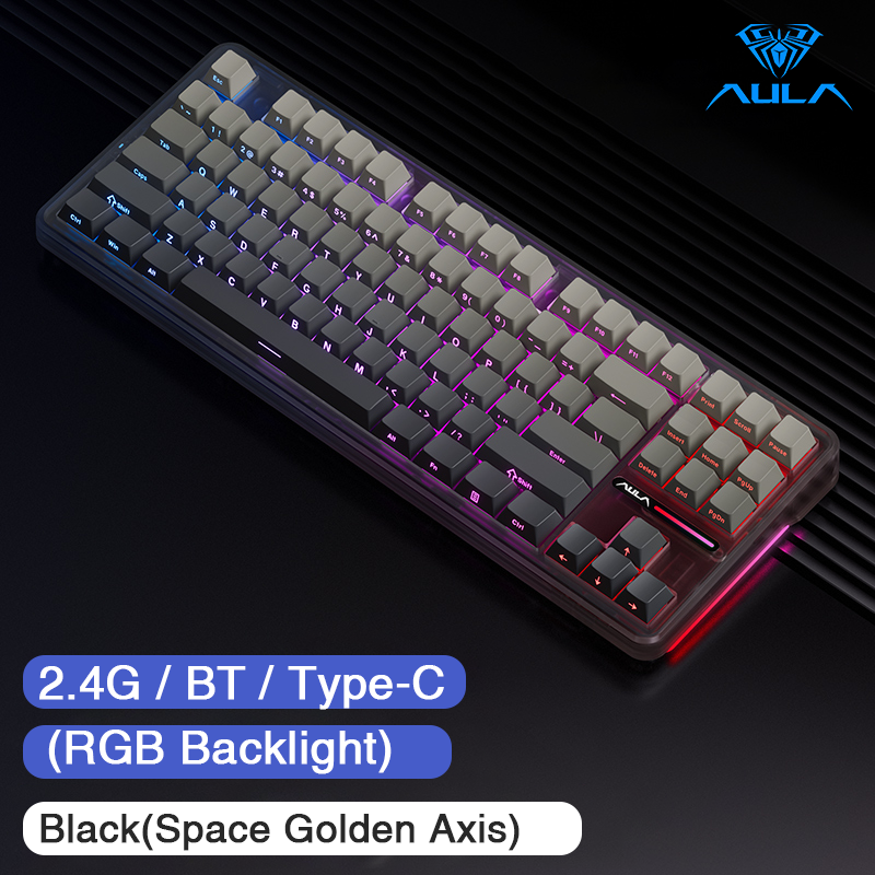 AULA 99/87/80 Keys customized gaming keyboard Gasket Structure Tri-mode ...