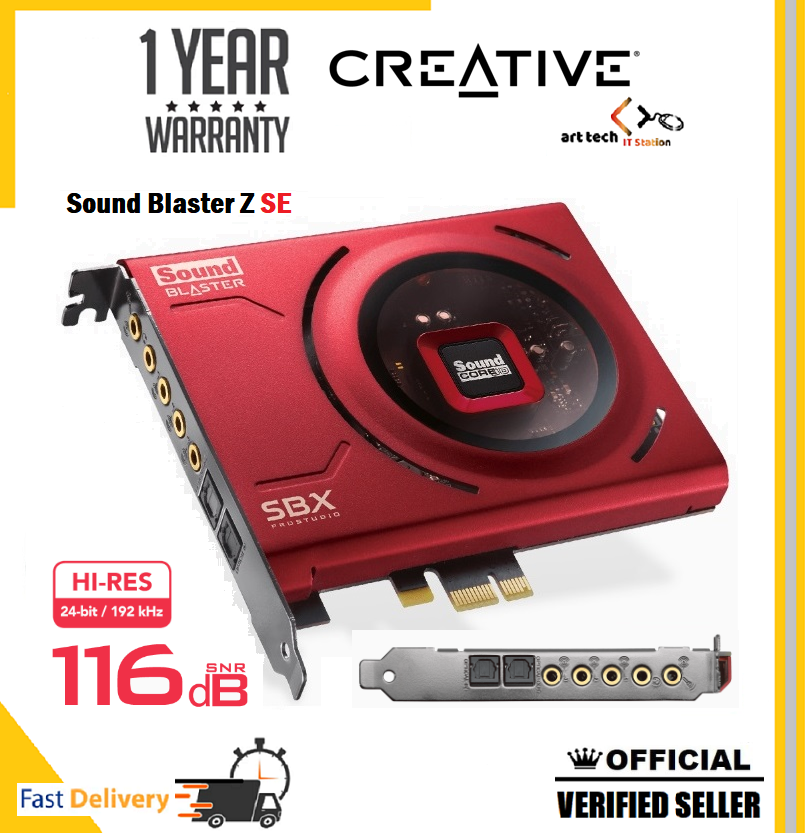 Creative Sound Blaster Z SE Internal PCI-e Gaming Sound Card and DAC ...
