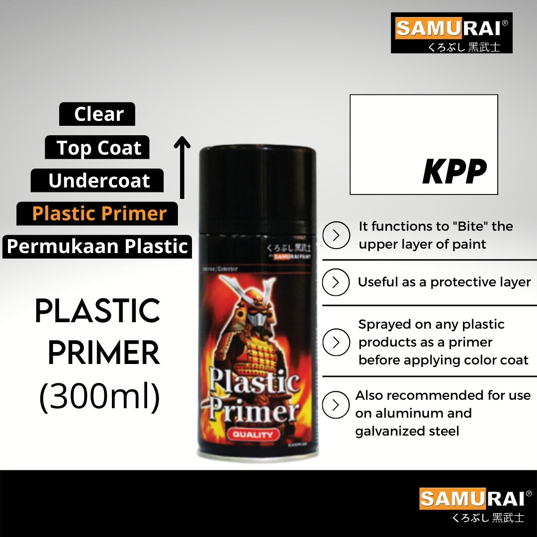 Samurai Spray Paint KPP Plastic Primer Spray Tin Cat Primer Plastic ...