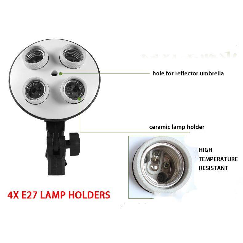 Selens Softbox 50x70cm Two of Set 4-in-1 Socket E27 Bulbs for ...