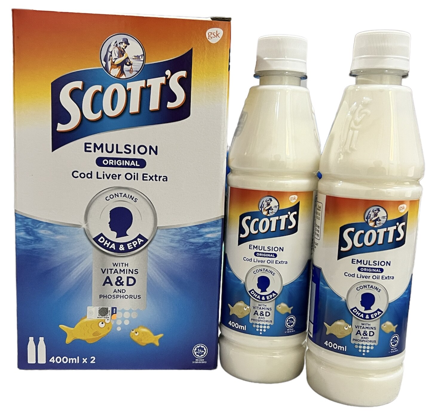 twin pack Scott's Emulsion - Original/ orange (400ml x 2 ) | Lazada