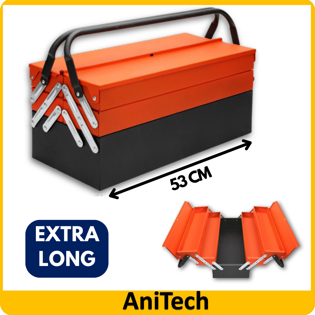 Extra Long 3 Layer Metal Toolbox Tool Box Metal Cantilever 3 Tiers 2 ...