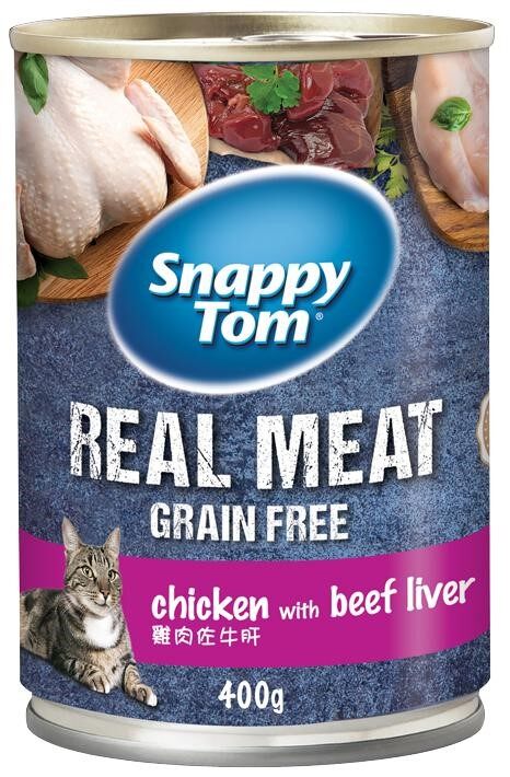 Snappy Tom Real Meat/Fish Grain Free Canned Cat Food 400g | Lazada
