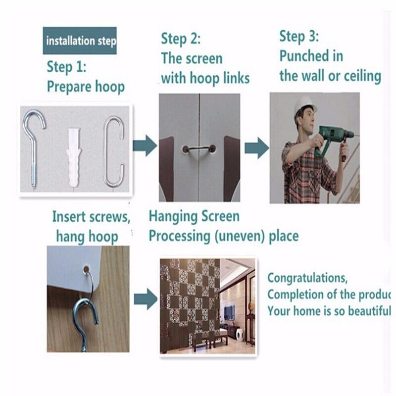 ฉากกั้นห้อง Biedu ห้องผนังกั้นพับได้ม่านแขวนพาร์ติค4ชิ้น/ล็อต29CMX29CM - ltkzze - ThaiPick