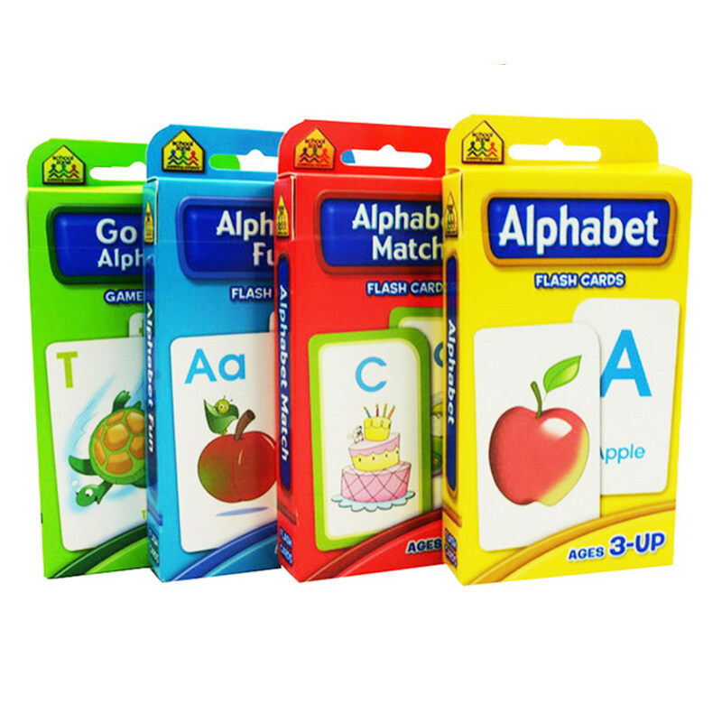 Letter set 4 boxes of school zone flash cards alphabet match / fun ...