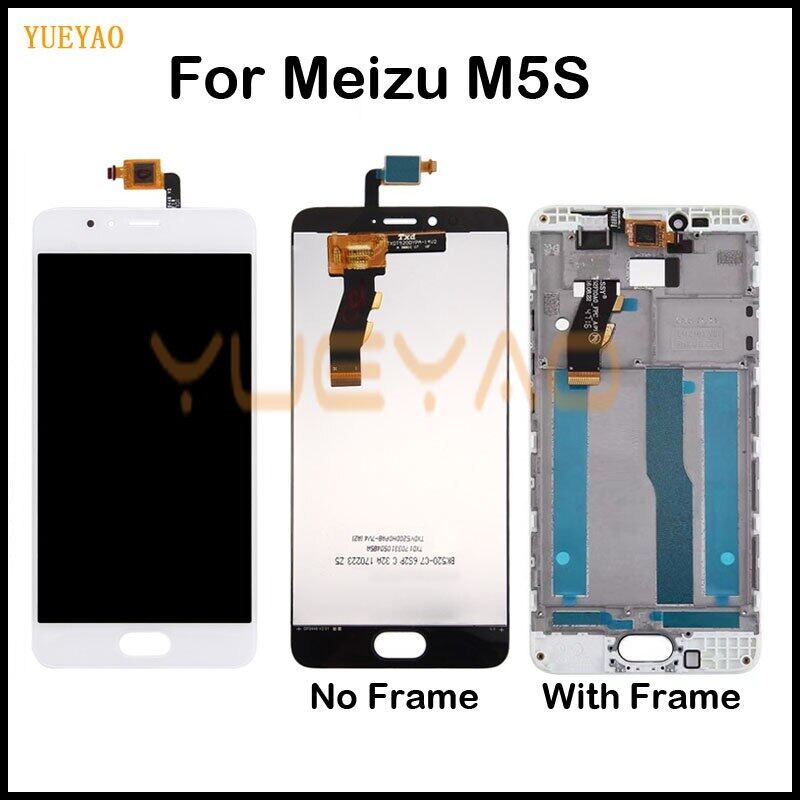 จอแสดงผล LCD 5.2นิ้วสำหรับ Meizu M5S LCD Meilan 5S อะไหล่หน้าจอสัมผัส Digitizer สำหรับ Meizu M5S ...