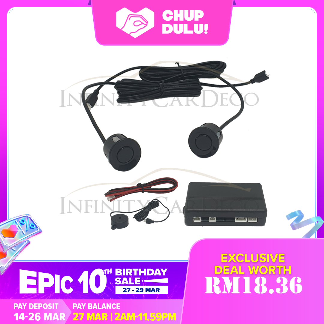 Universal High Accuracy 2 Eyes 21mm Parking Reverse Sensor System | Lazada