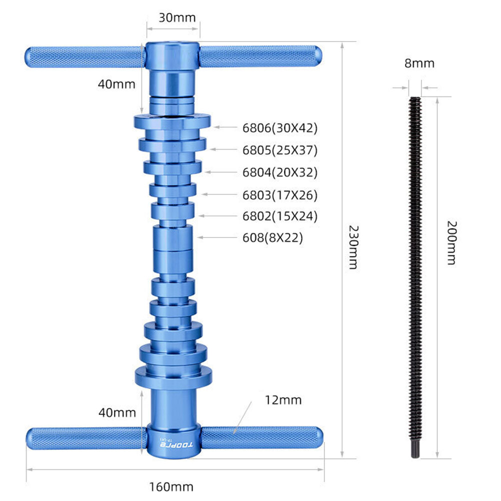 Bicycle Bearing Press Set Wheel Pivot Point Universal Hub Cycle Bearing ...