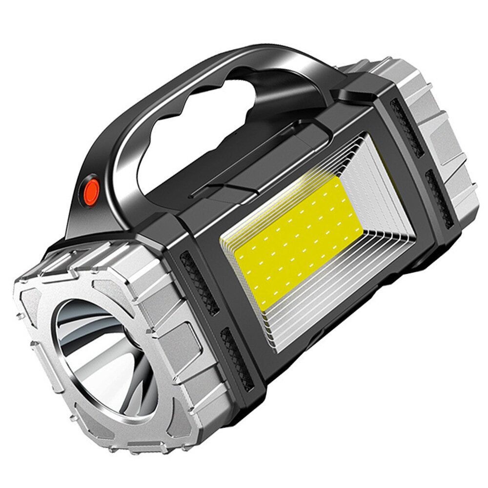 VIRWIR Solar/Rechargeable Multi Function LED Flashlight Emergency Power ...