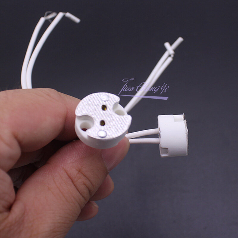 5-50PCS MR16 MR11 GU5.3 G4 Lamp Holder Bulb Base with Wire Ceramic ...