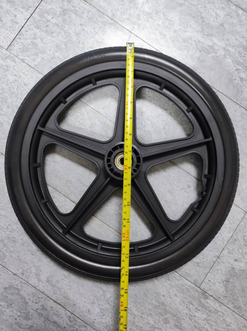 Rear Solid Wheel 16 inch PU Tire Inflation Free - Wheelchair Wheel ...