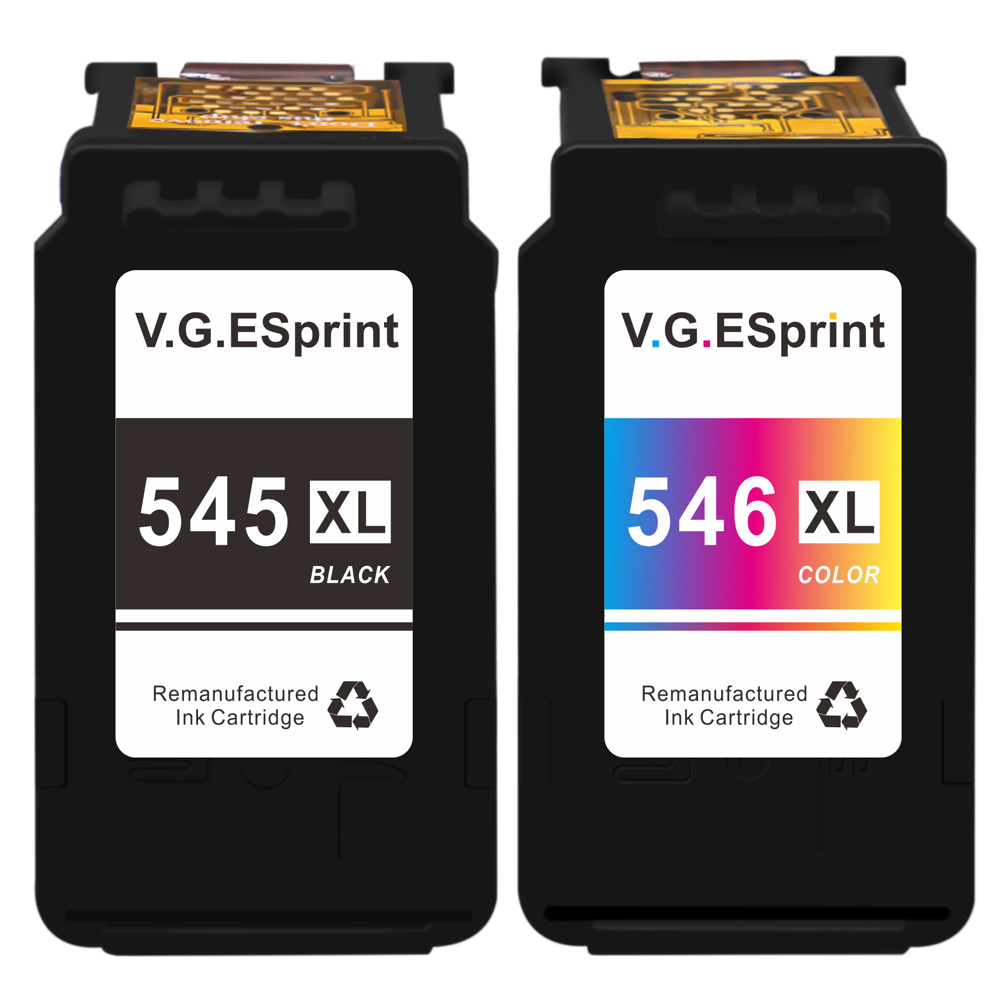 V.G.Esprint remanufactured for Canon PG-545XL + CL-546XL black ink and ...