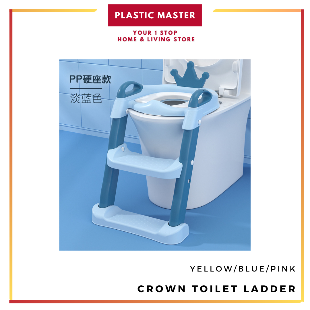 Crown Design Kids Toilet Bowl Potty Ladder/ Training Seat with ...