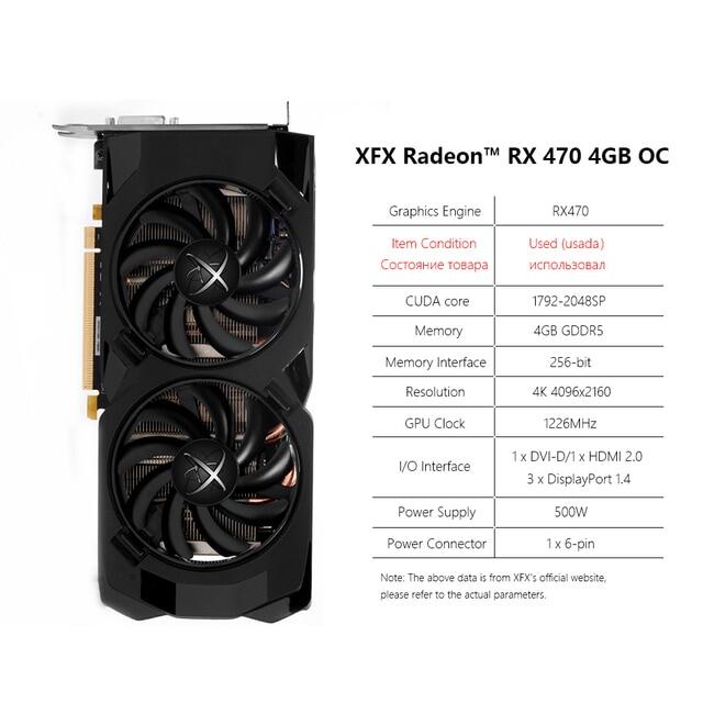 5 Original XFX RX 560 4GB Graphics Cards AMD GPU Radeon RX560 4GB 4G Video Screen Cards Desktop ...