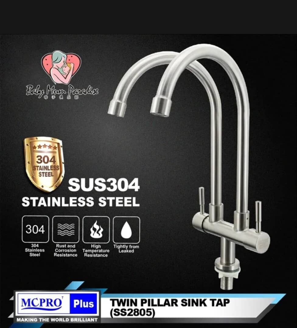🇲🇾💖ReadyStock Malaysia💖🇲🇾 Kitchen Sink Faucet Double Sink Tap SUS 304 ...