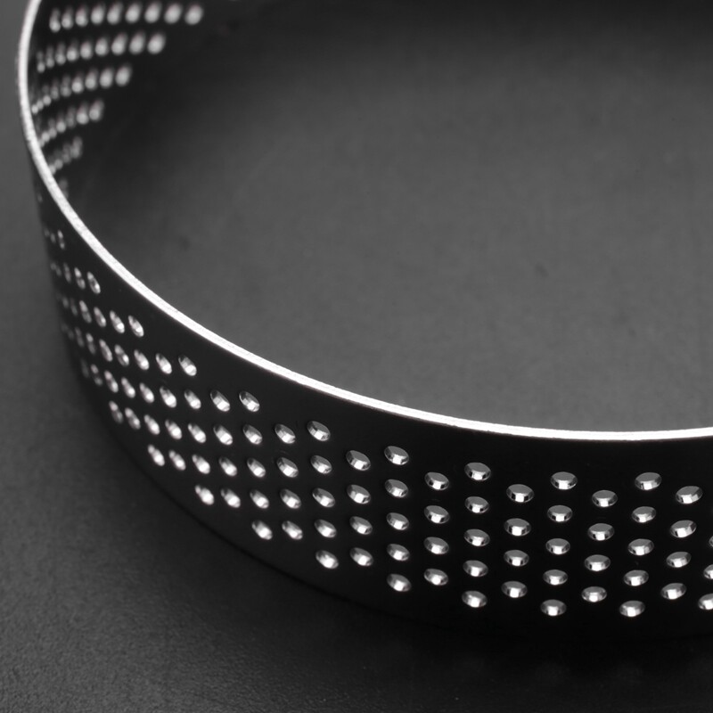 【Ready Stock&COD】24Pcs Circular Stainless Steel Porous Tart Ring Bottom ...