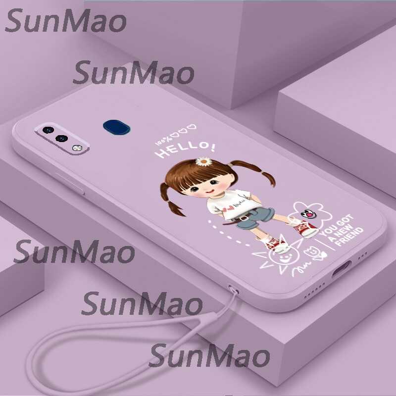 ป้องกันกล้อง Samsung A20 A30เคสโทรศัพท์นิ่ม TPU เคสผู้หญิงออกแบบ ...