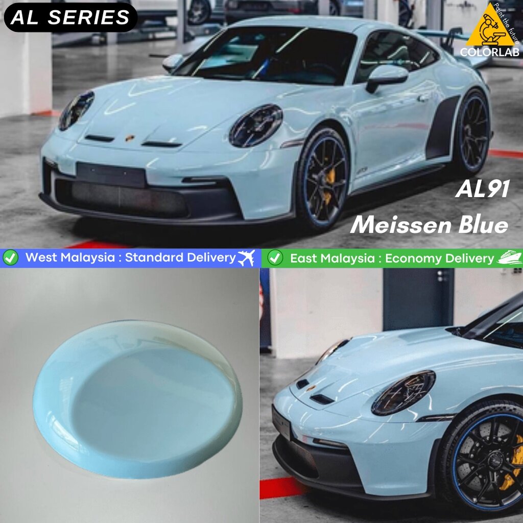 Porsche Meissen Blue- AL91 2K Automotive Car Paint / Motor Paint / Cat ...