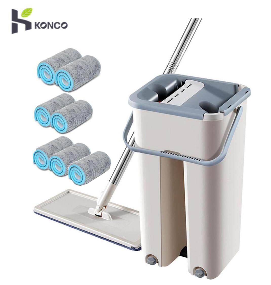 Koncoไม้ถูพื้นสำหรับถูพื้นพร้อมถัง,ไม้ถูพื้นแบบบีบพื้นรีดน้ำได้อุปกรณ์ ...