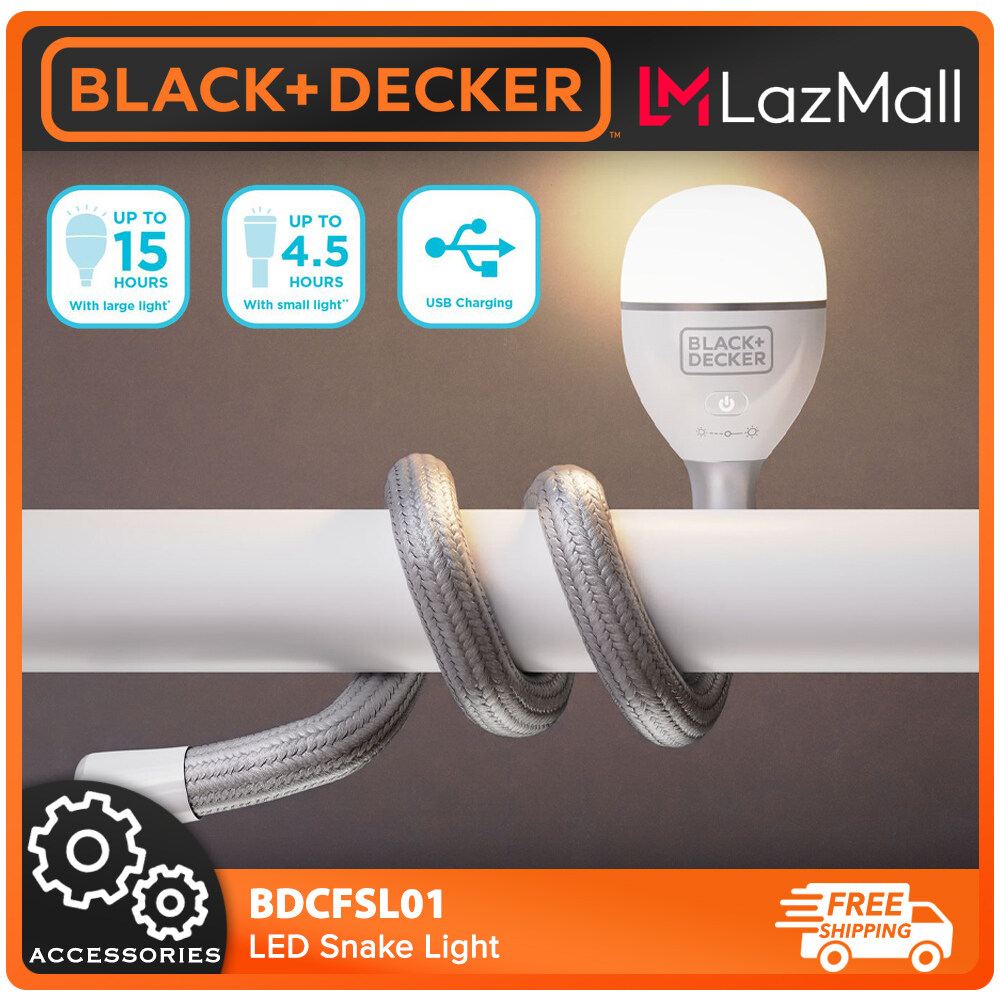 BLACK & DECKER Snakelight LED Flexible USB Rechargeable Snake Light ...