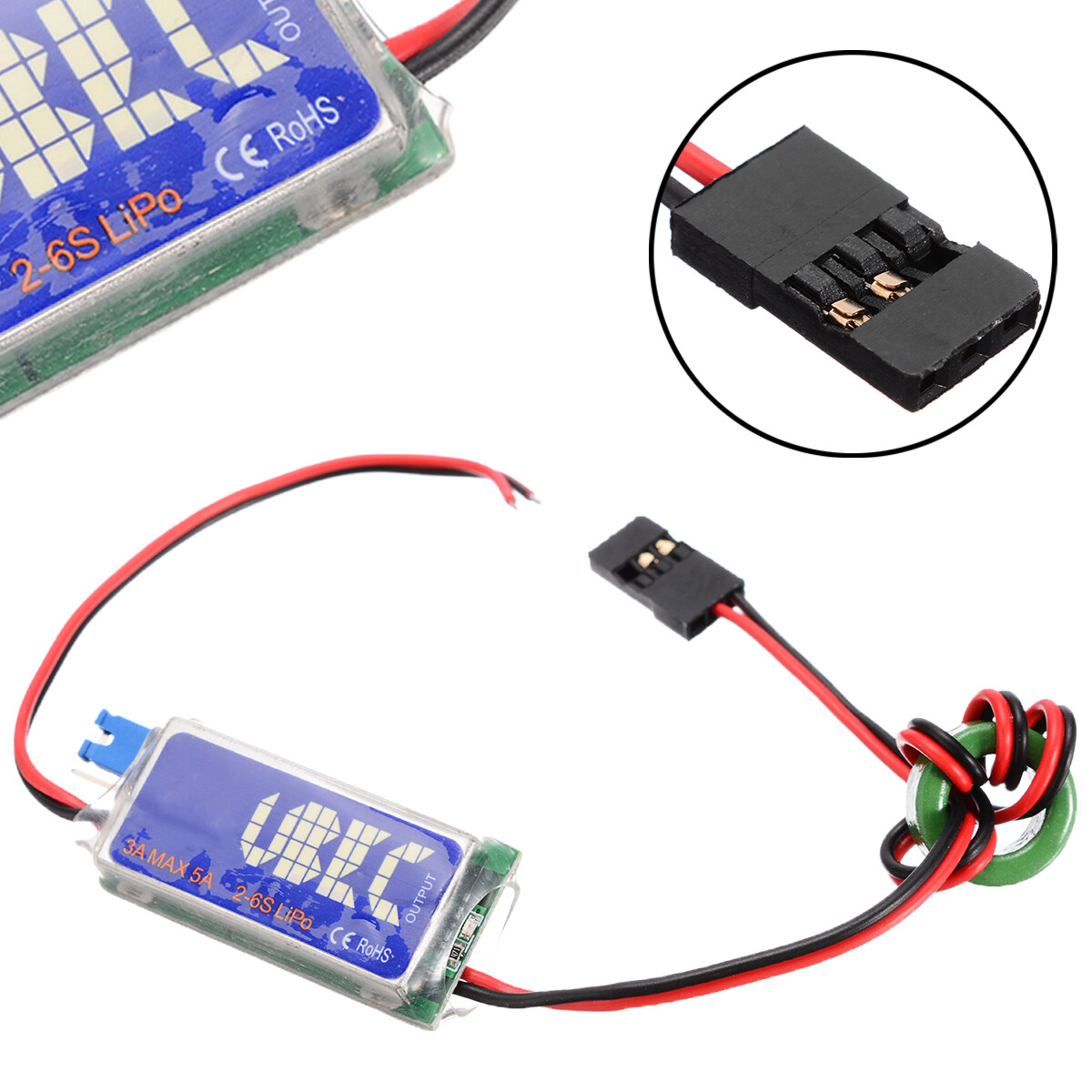 Unvug 1ชิ้นใหม่ RC UBEC 5V 6V 3A Max 5A สวิทช์โหมดต่ำสุด RF เสียงรบกวน ...