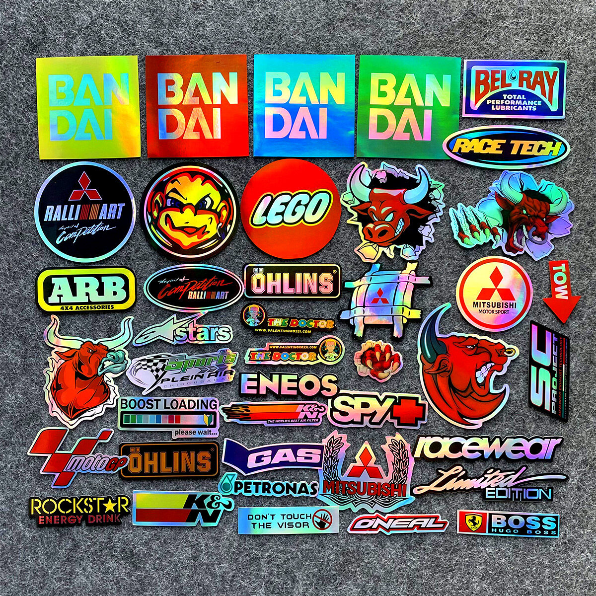 4Pcs JDM Reflective Sticker Girl Anime Heart Eyes Waifu Ecchi Laser ...