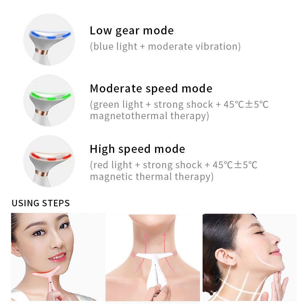 Neck Beauty Massager LED Photon EMS Thermal Ultrasonic Massage ...