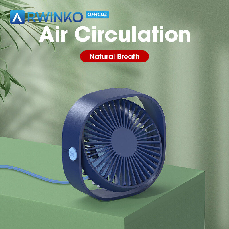ARWINKO 3 Speed Portable Mini Fan Cooling USB Desktop Fan 360 Rotation ...