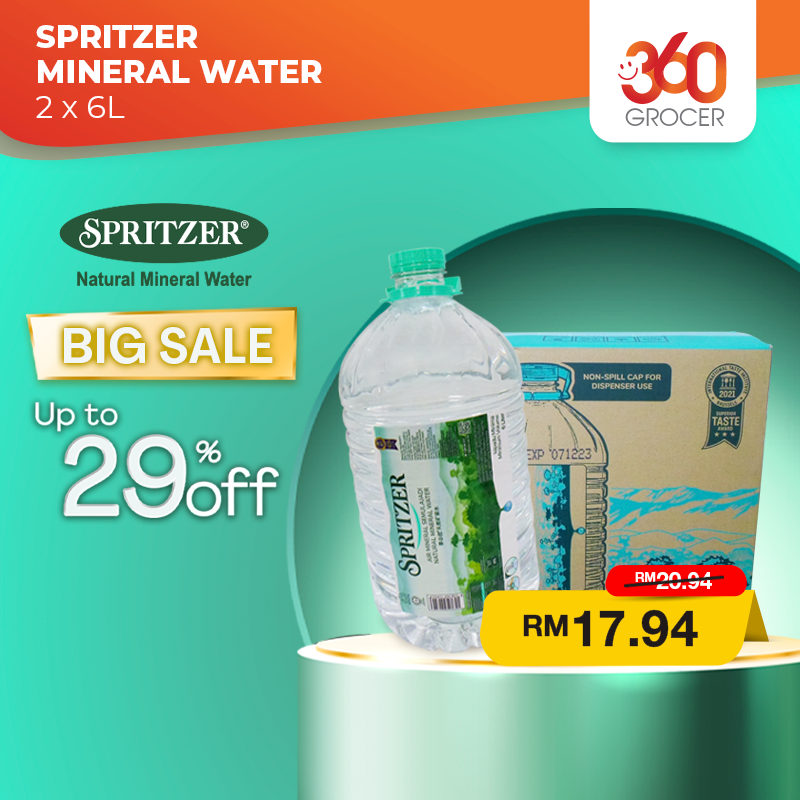 Spritzer Natural Mineral Water - 2 x 6L | Lazada