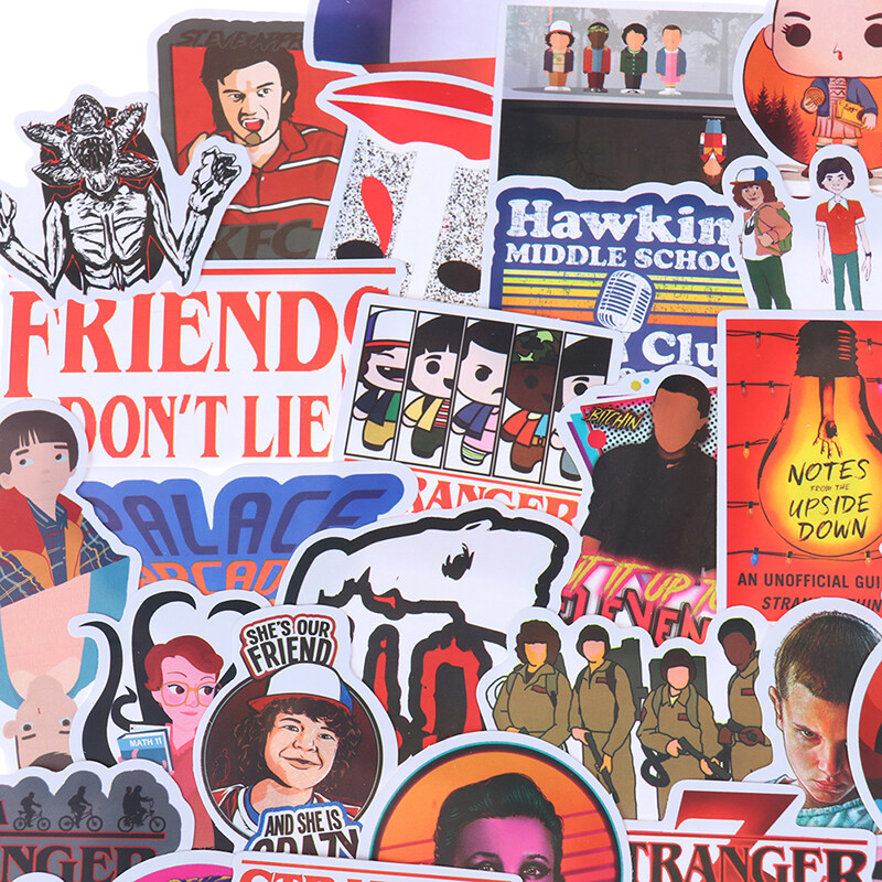 Foo 50pcs Stranger Things Skateboard Stickers Vinyl Laptop Luggage