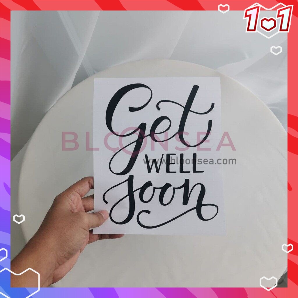 Get Well Soon Stickers Bobo Balloon Sticker Vinyl Custom Gift Box ...