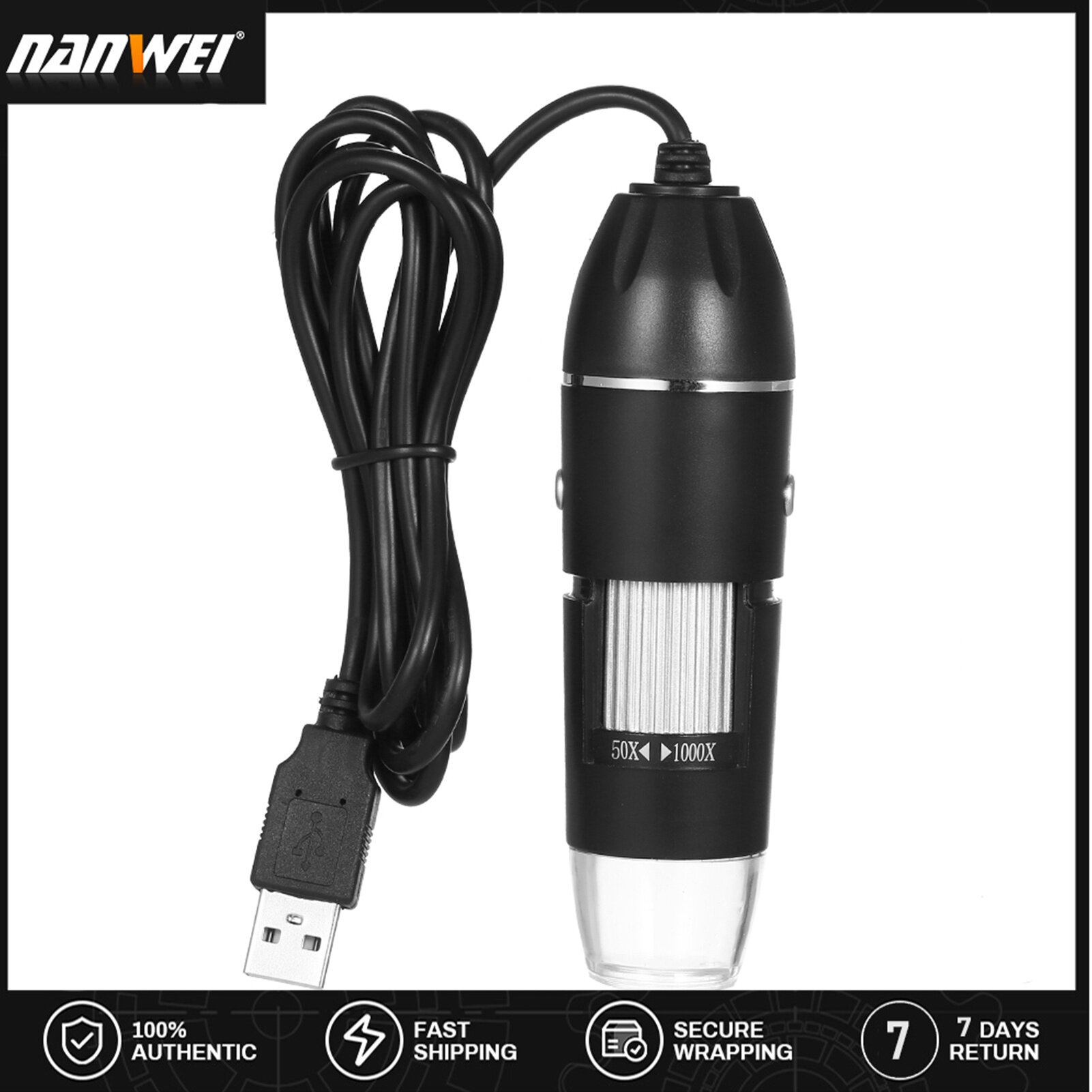 NANWEI Digital Zoom Microscope USB Handheld & Desktop Magnifier 0.3MP ...