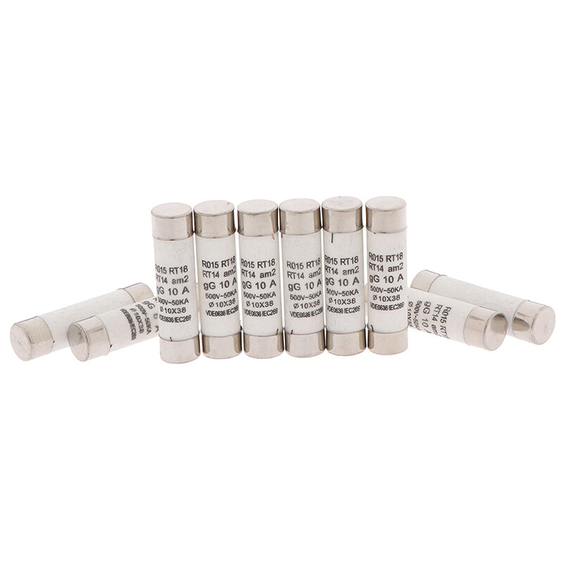 10Pcs Fast blow Ceramic Fuse 10x38mm Fuse R015 10A 500V - fuyuantang ...