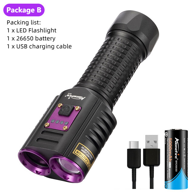 AloneFire SV72 20W UV Flashlight 365 Black light Ultraviolet Torch ...