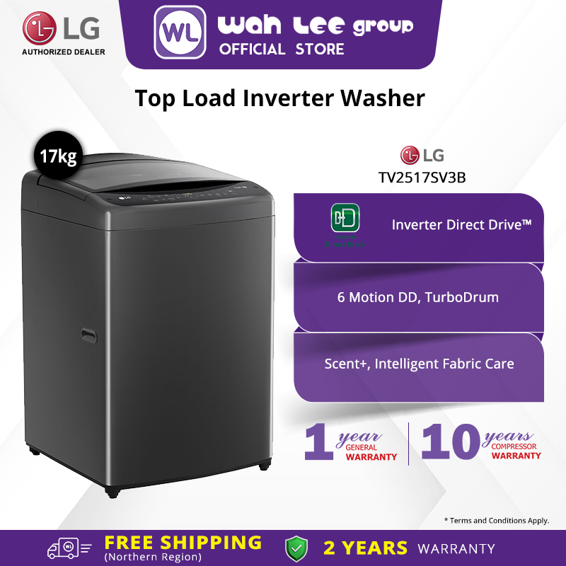 LG 17kg Top Load Washing Machine TV2517SV3B with AI Direct Drive ...