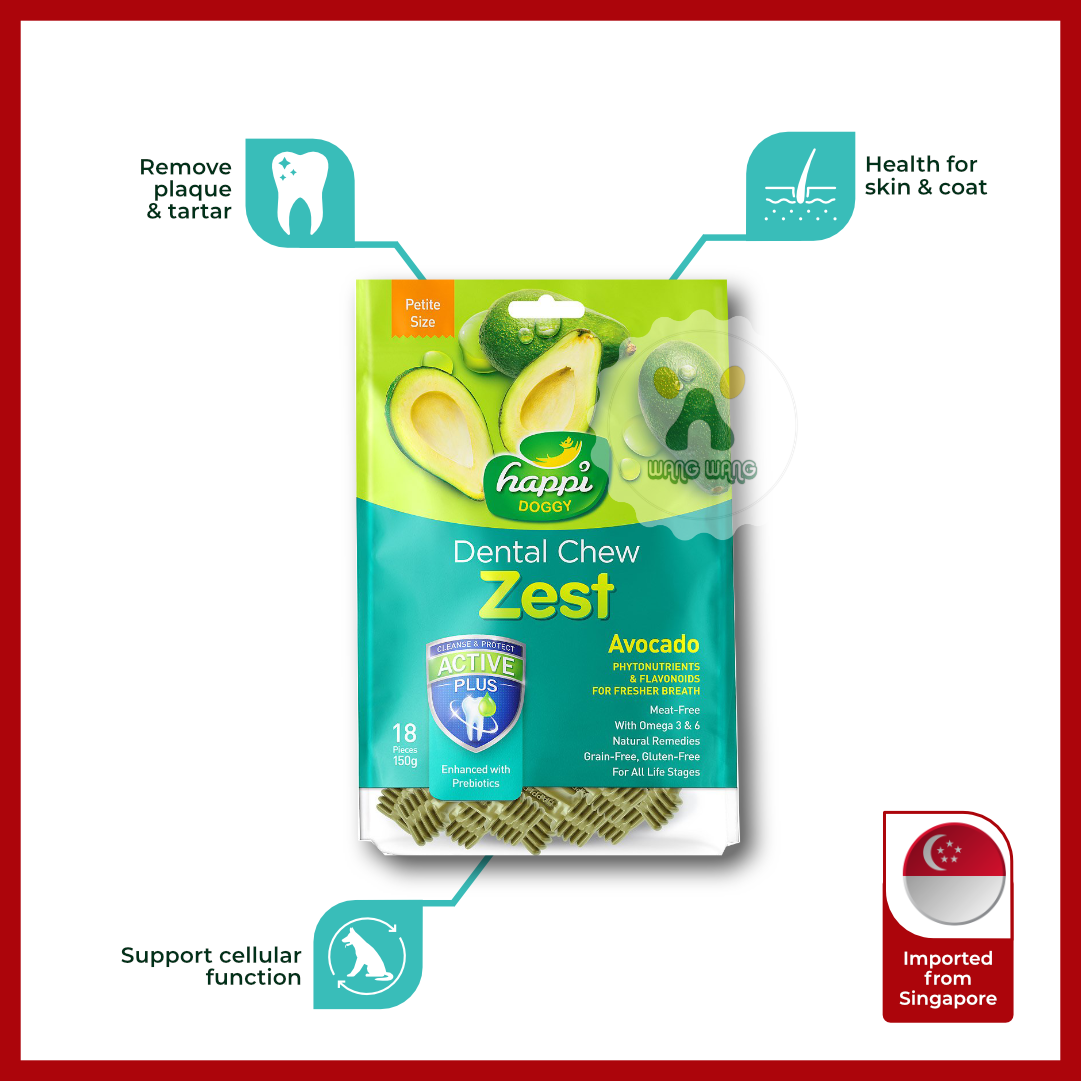Happi Doggy Dental Chew Zest AVOCADO for dogs 150g | Lazada Happi Doggy Dental Chew Zest AVOCADO for dogs 150g | Lazada
