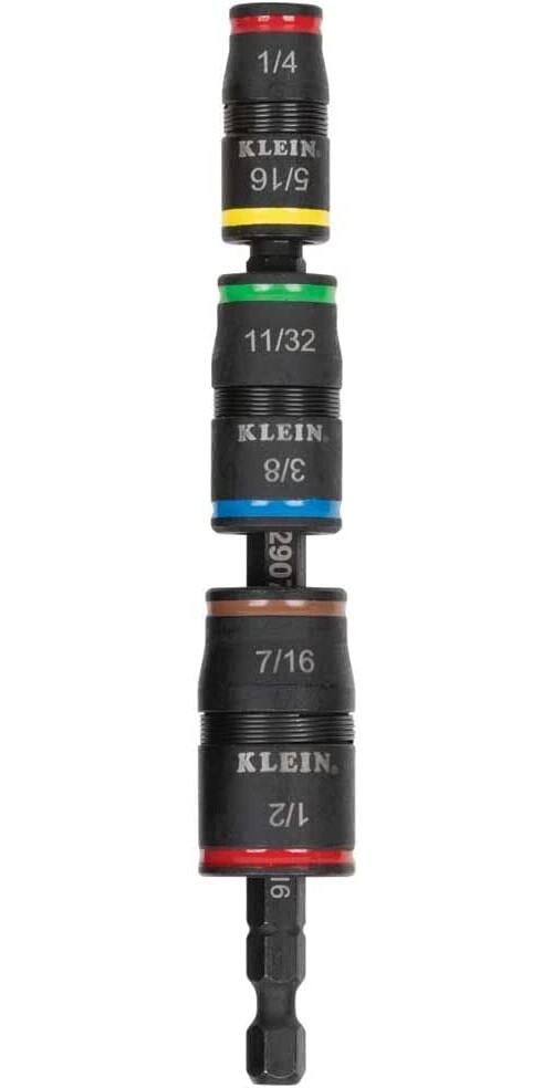 Impact Driver, 7-in-1 Impact Flip Socket Set, 6 Hex Driver Sizes plus a ...