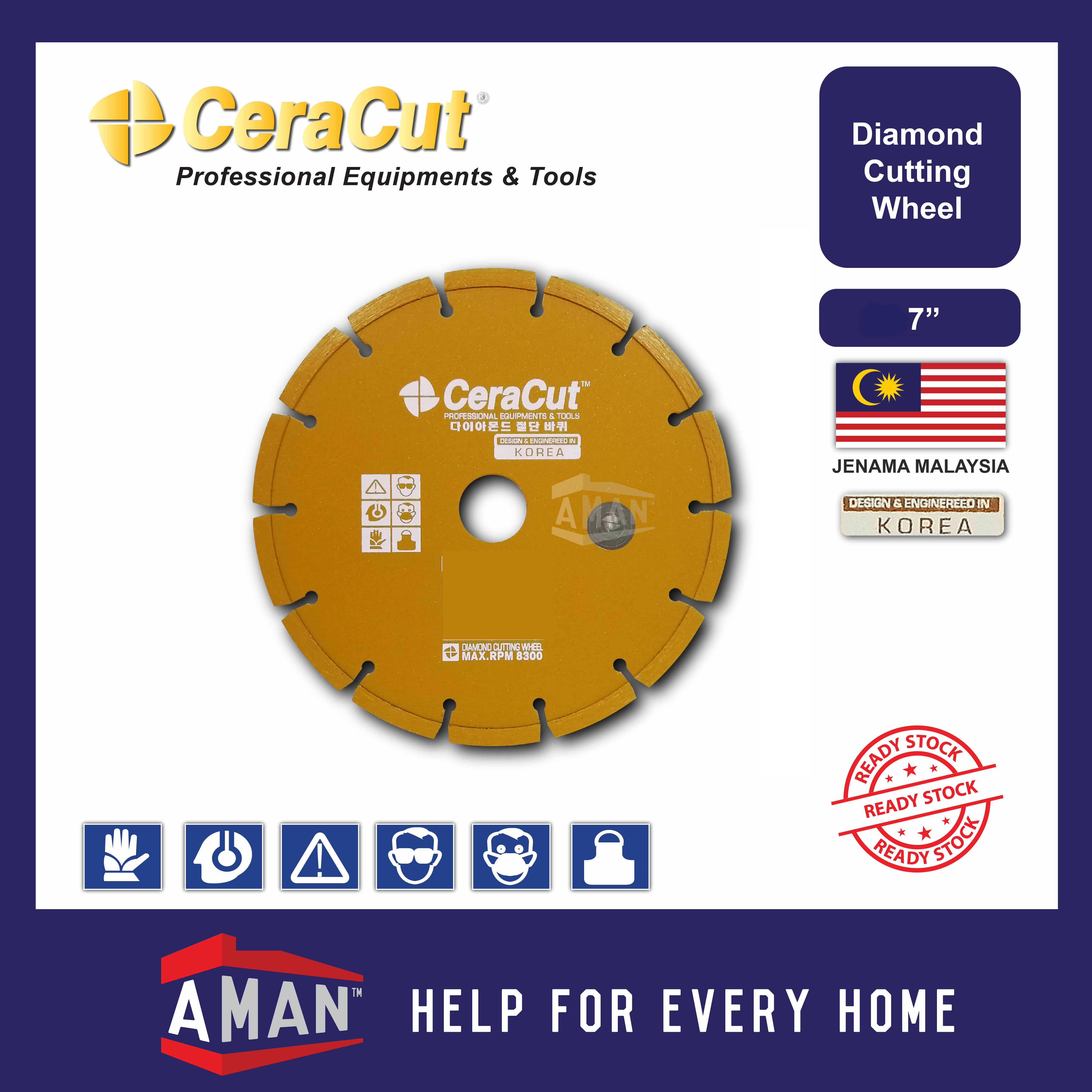 CERACUT 7 inch Diamond Cutting Disc Pro Diamond Cutting Wheel Mata ...