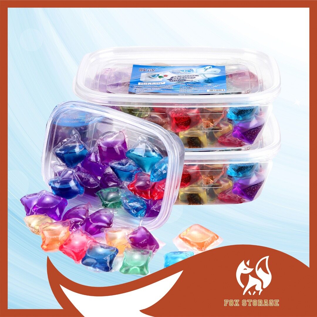 50pcs Laundry Beads Laundry Gel Stains Film Bead Travel Washing Liquid ...